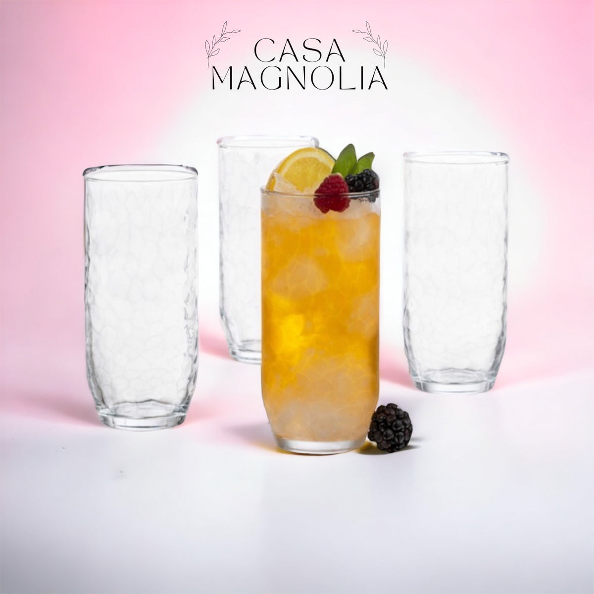 Set 4 Vasos HB 465 ml Texture Libbey – CasaMagnoliaMX